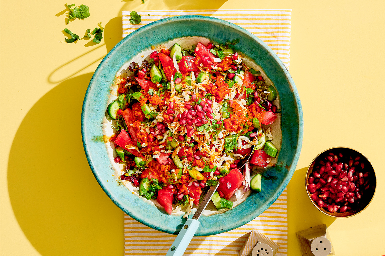 Crunchy Grated Halloumi, Watermelon and Harissa salad | Florette Salad ...