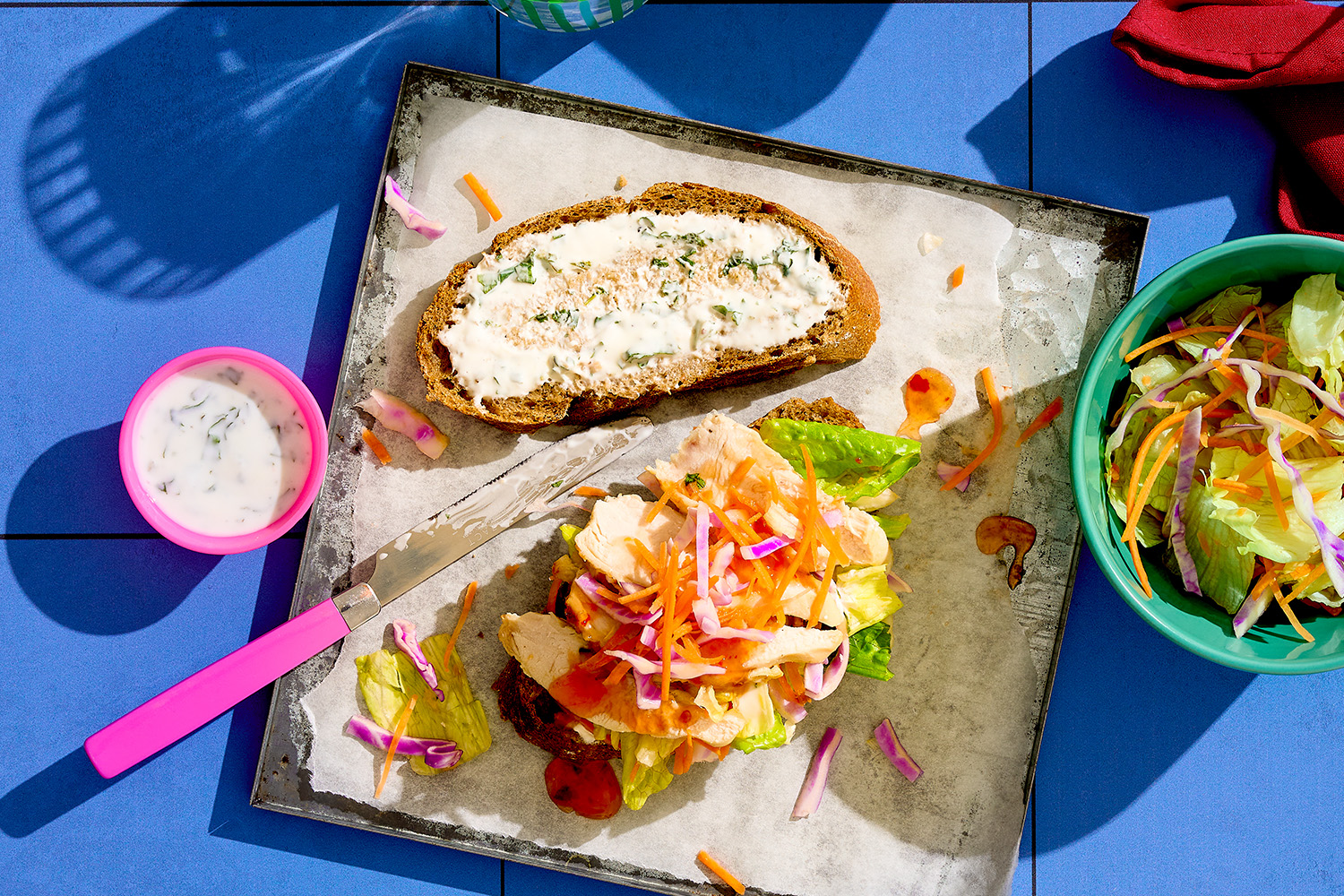 Sweet & Crunchy Chilli Chicken Sandwich | Florette Salad | Make it ...