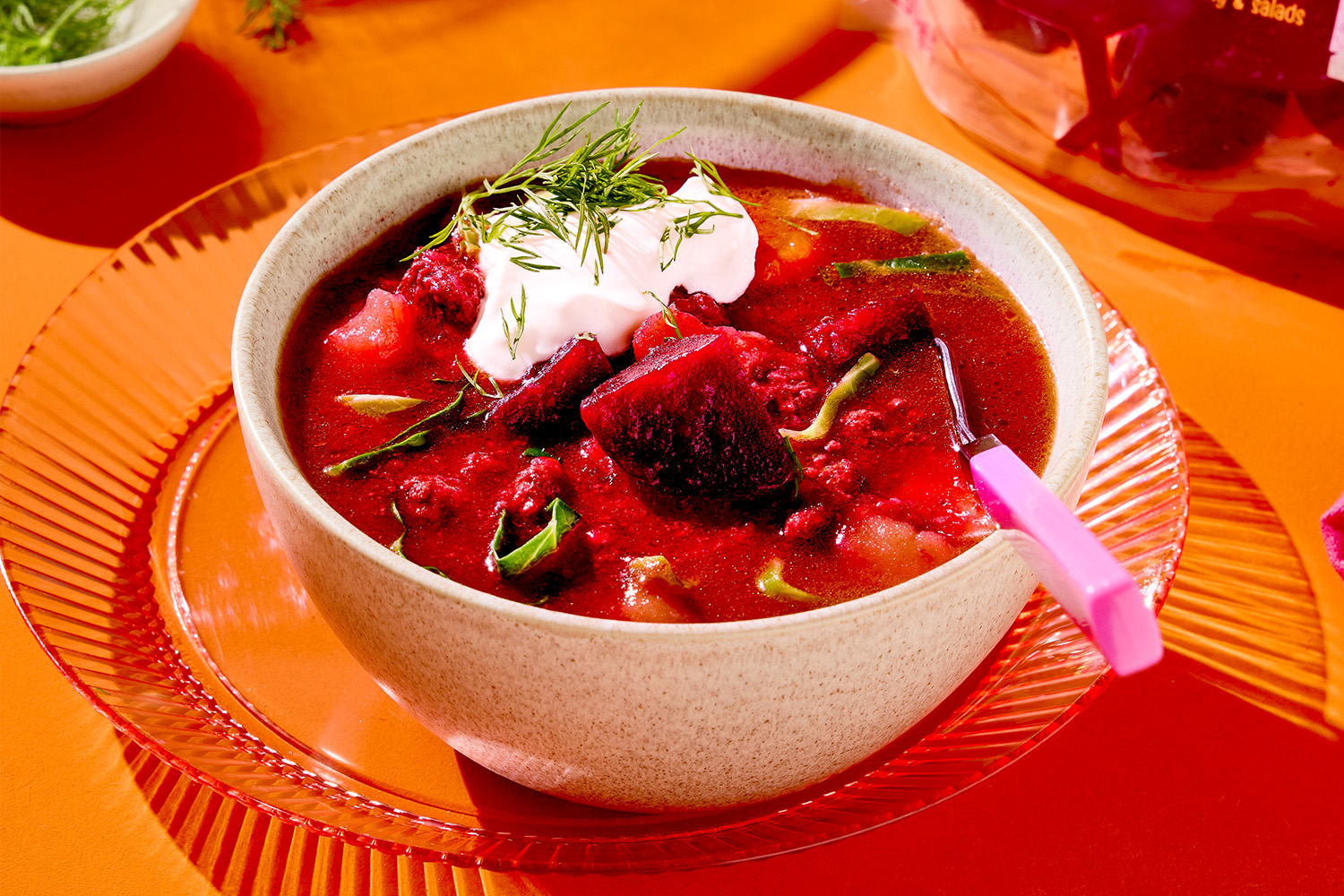 Ukrainian-style Beef + Beetroot Soup | Florette Salad | Make it ...